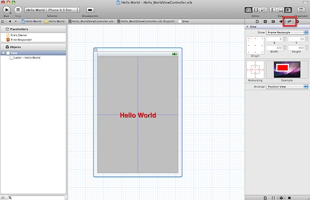 基于Xcode4开发第一个iPhone程序：“Hello World”
