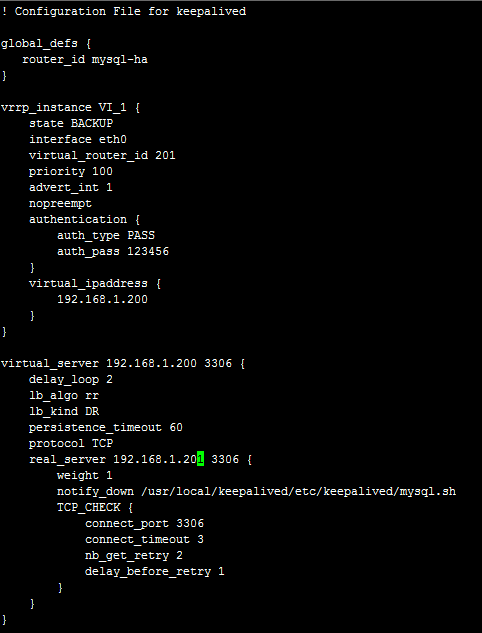Mariadbkeepalived双主高可用配置mysql Ha 数据库 火龙果软件工程